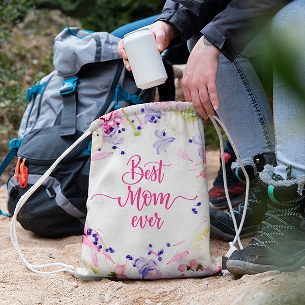 Buy Modern Photo Best Mom Ever Customized Full Print Canvas Drawstring ...