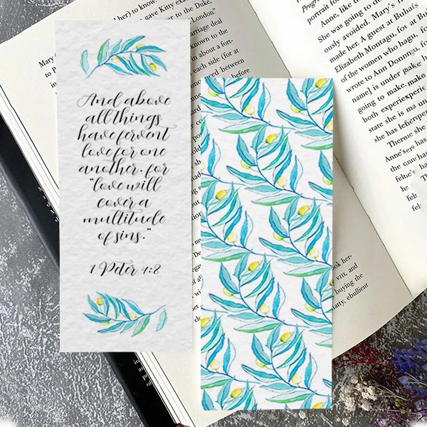Buy Rustic Modern Leaves Design Customized Printed Bookmark - Set of 10 ...