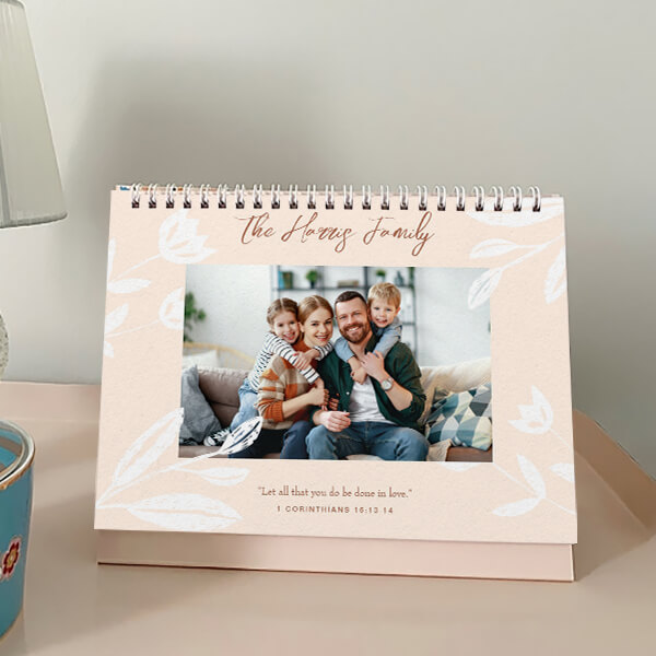 Buy Elegant Pink Photo Gallery Customized Photo Desk Landscspe Calendar ...
