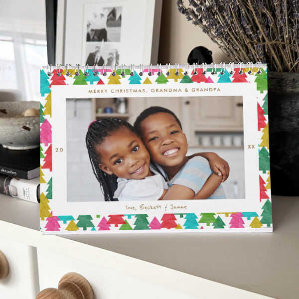 Buy Colorful Paper Trees Christmas Photo Design Customized Photo Desk ...