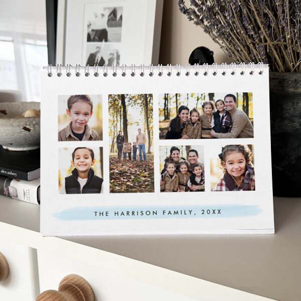 Buy Watercolor Family Photo Collage Customized Photo Desk Landscspe ...
