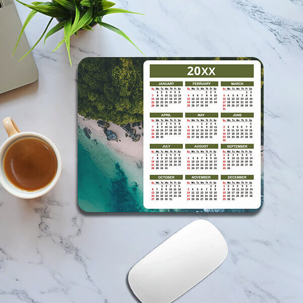 Buy Sea Shore Customized Printed Rectangle Calendar Mousepad Photo ...