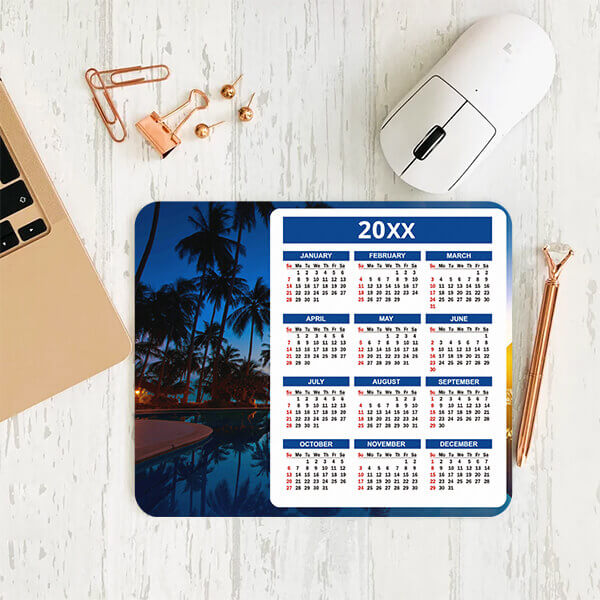 Buy Blue Beach Printed Rectangle Calendar Mousepad Photo Mouse Pad ...