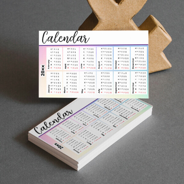 Buy Color Prism Customized Photo Pocket Card Calendar | yourPrint