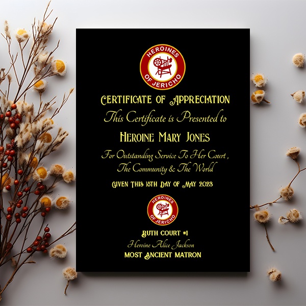 Buy Black Certificate of Appreciation Award Customized Vertical ...