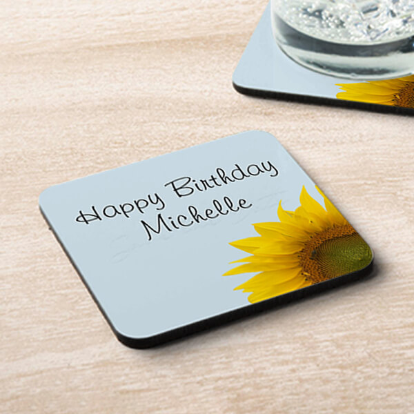 Buy Cute Happy Birthday Sunflower Customized Photo Printed Tea & Coffee ...