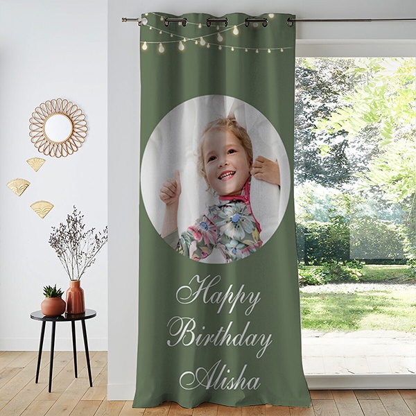 Buy Birthday Photo Customized Photo Printed Curtain | yourPrint