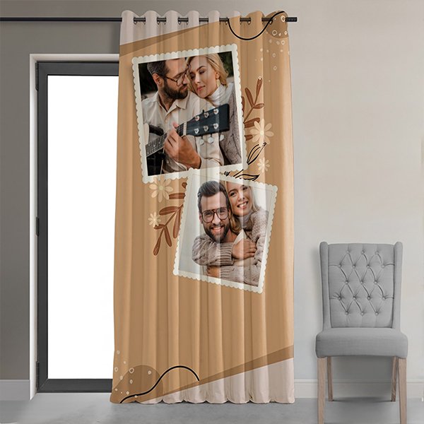 Buy Couple Photo Collage Customized Photo Printed Curtain | yourPrint
