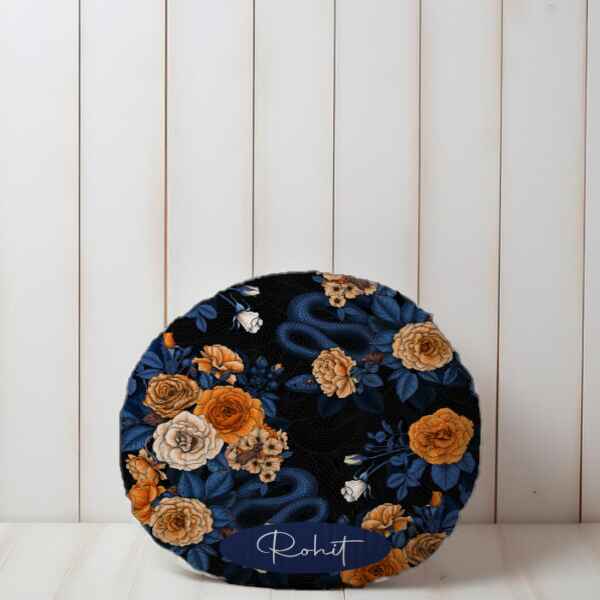 Buy Orange and Blue Hidden in the Roses Customized Photo Printed Circle ...