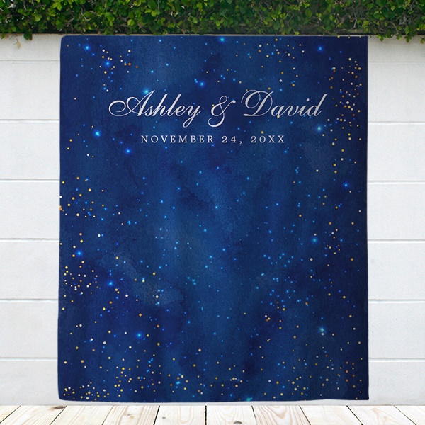 Buy Watercolor Galaxy Cosmic Stars Customized Vinyl Flex Print Backdrop ...