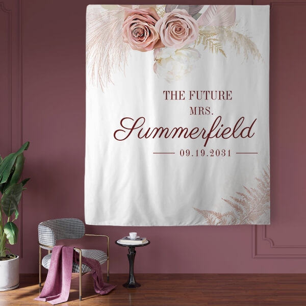 Buy Pampas Grass Terracotta Design Customized Vinyl Flex Print Backdrop ...