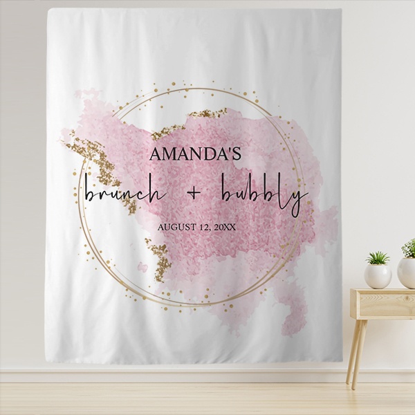 Buy Blush Pink Gold Customized Vinyl Flex Print Backdrop | yourPrint