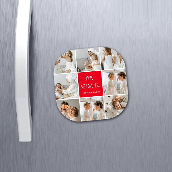 Buy Collage Photo Mom Red We Love You Best Mother Customized Printed ...