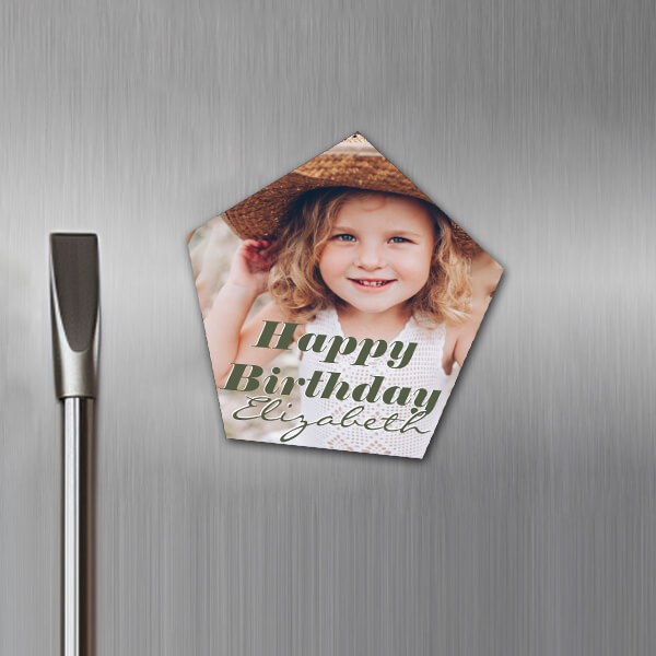 Buy Modern Simple Photo Birthday Customized Printed Photo Fridge Magnet ...