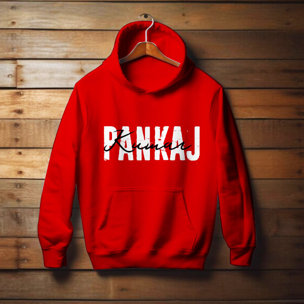 Buy Signature Name Customized Unisex Printed Hoodie with Pockets ...