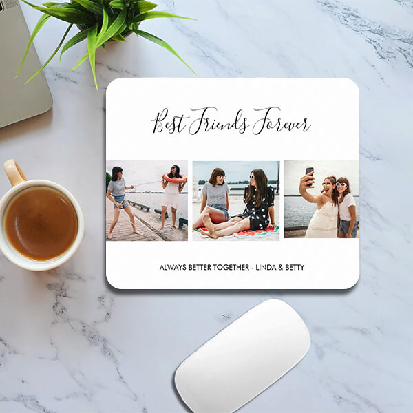Buy BBF 3 Photo Collage Customized Printed Rectangle Mousepad Photo ...