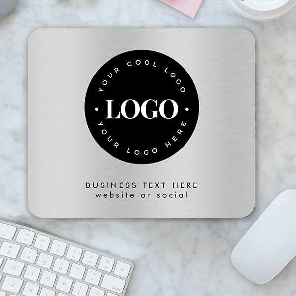 Buy Silver Metallic Grey Company Logo Customized Printed Rectangle ...