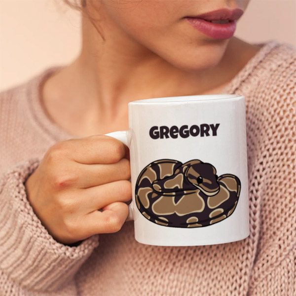 Buy Ball Python Snake Brown and Tan Customized Photo Printed Coffee Mug ...