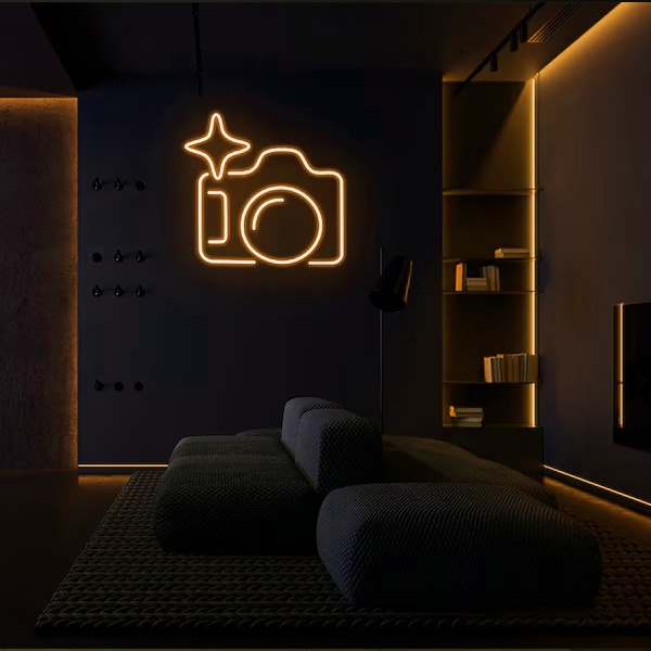 Buy Retro Camera Neon Sign Wall Hanging | yourPrint