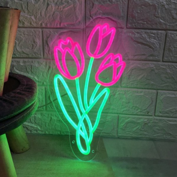 Buy Flowers Neon Sign Wall Hanging | yourPrint