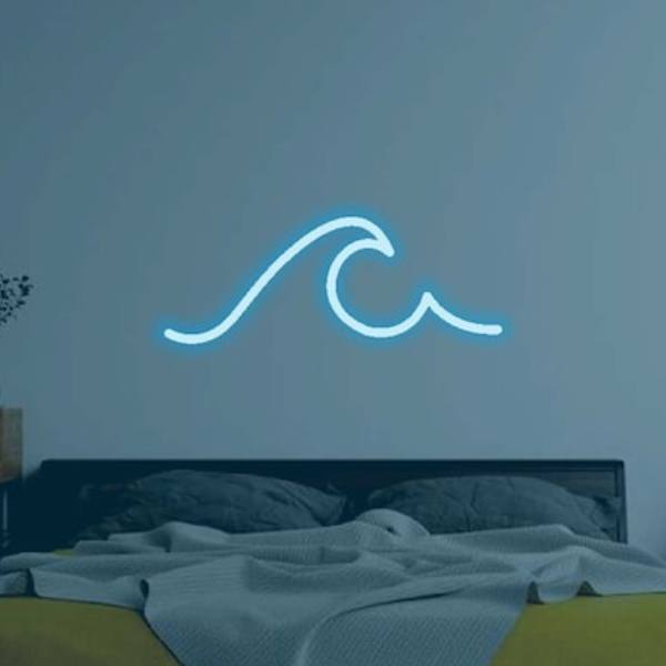Buy Blue Waves Neon Sign Wall Hanging | yourPrint