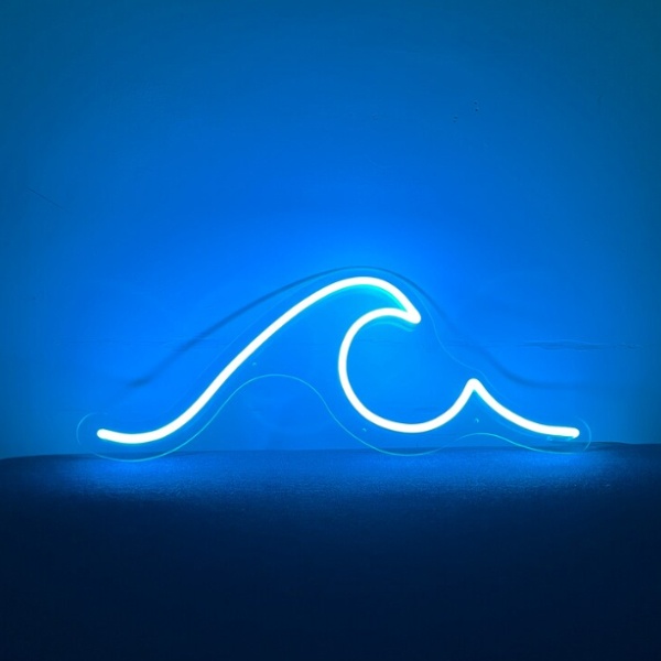 Buy Blue Waves Neon Sign Wall Hanging | yourPrint