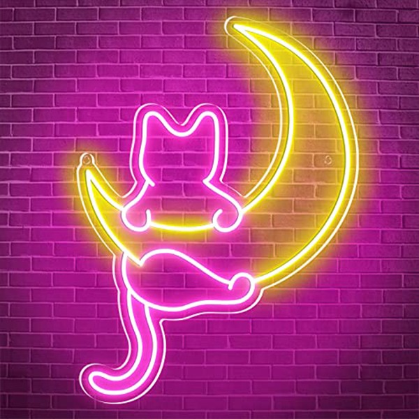 Buy Hanging Cat Neon Sign Wall Hanging | yourPrint