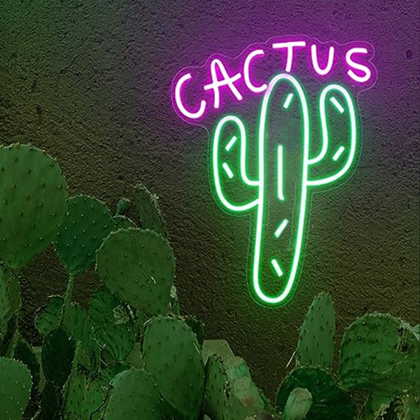 Buy Cactus Neon Sign Wall Hanging | yourPrint
