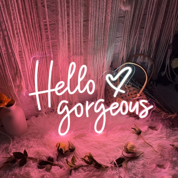 Buy Hello Gorgeous Neon Sign Wall Hanging | yourPrint