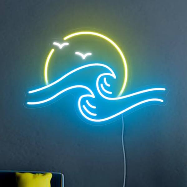Buy Sea Waves Neon Sign Wall Hanging | yourPrint