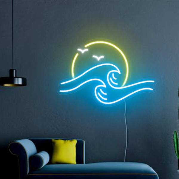 Buy Sea Waves Neon Sign Wall Hanging | yourPrint
