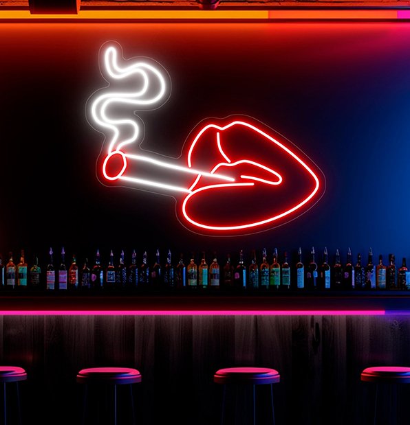 Buy Cool Smoker Bar Neon Sign Wall Hanging | yourPrint
