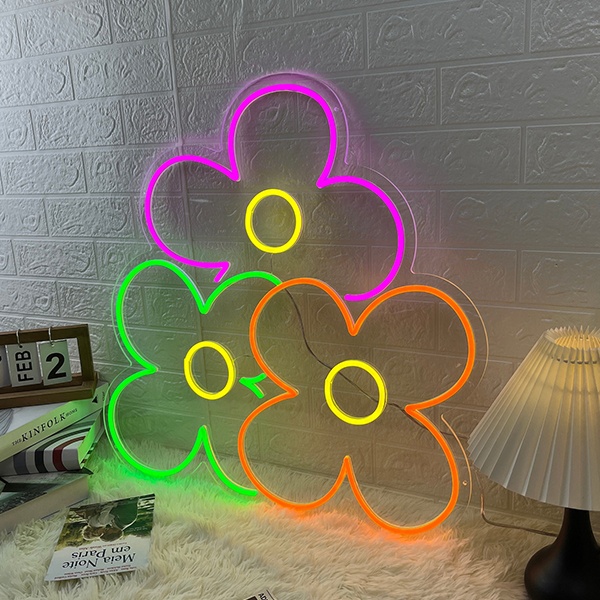 Buy Flowers Neon Sign Wall Hanging | yourPrint