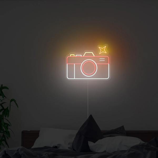 Buy Retro Camera Neon Sign Wall Hanging | yourPrint