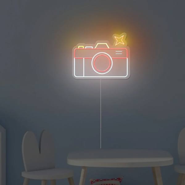 Buy Retro Camera Neon Sign Wall Hanging | yourPrint