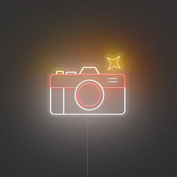 Buy Retro Camera Neon Sign Wall Hanging | yourPrint