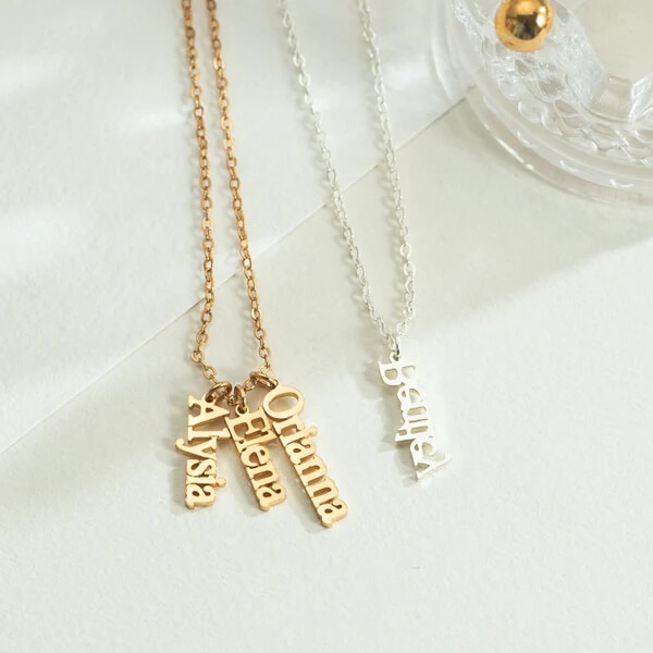 Buy Vertical Multiple Names Customized Name Necklace Pendants | yourPrint