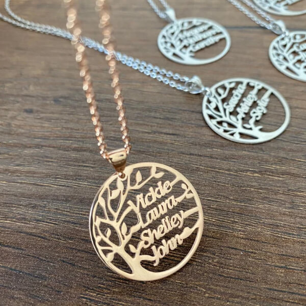 Buy Family Tree Name Customized Name Necklace Pendants | yourPrint