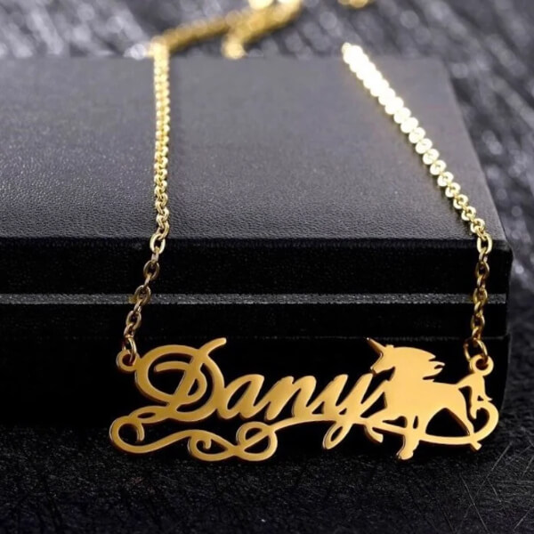 Buy Unicorn Design Customized Name Necklace Pendants | yourPrint