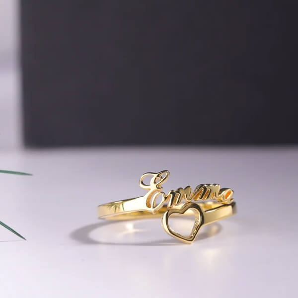 Buy Heart Name Customized Unisex Name Rings | yourPrint
