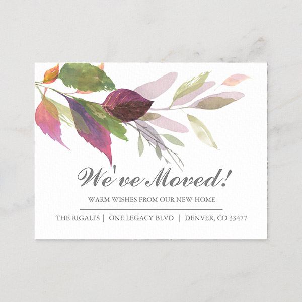 Buy New Address Change of Address Moving Customized Printed Postcard ...