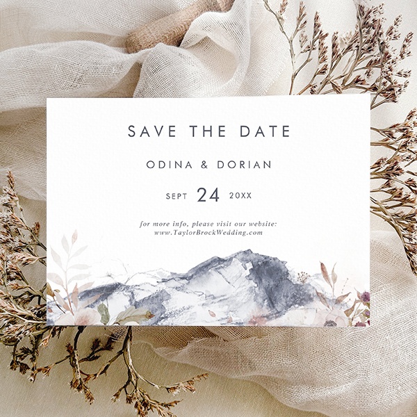 Buy Simple Floral Mountain Customized Printed Postcard - Set of 10 ...