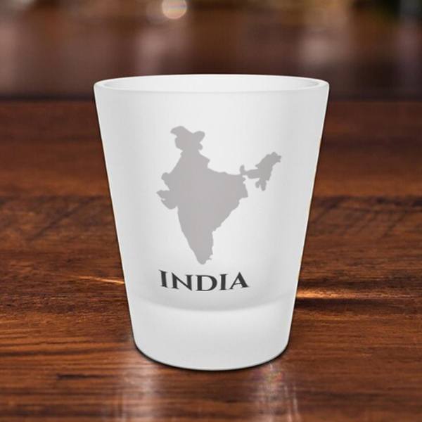 Buy India Map Design Customized Photo Printed Shot Glass | yourPrint