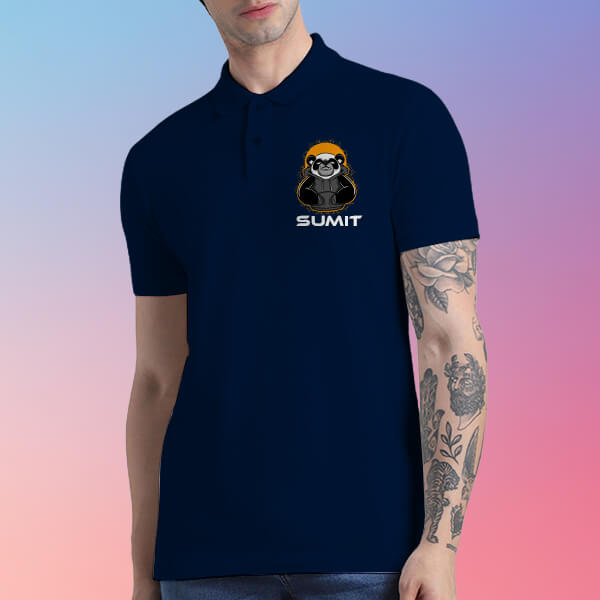 Buy Super Panda Polo Customized Half Sleeve Men’s Cotton Polo T-Shirt ...