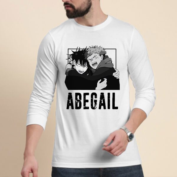 Buy Anime Customized Printed Men's Full Sleeves Cotton T-Shirt | yourPrint