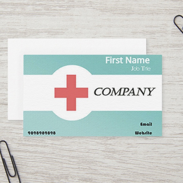 Buy Red Cross Customized Rectangle Visiting Card | yourPrint