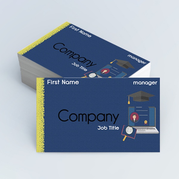 Buy Blue Laptop Customized Rectangle Visiting Card | yourPrint