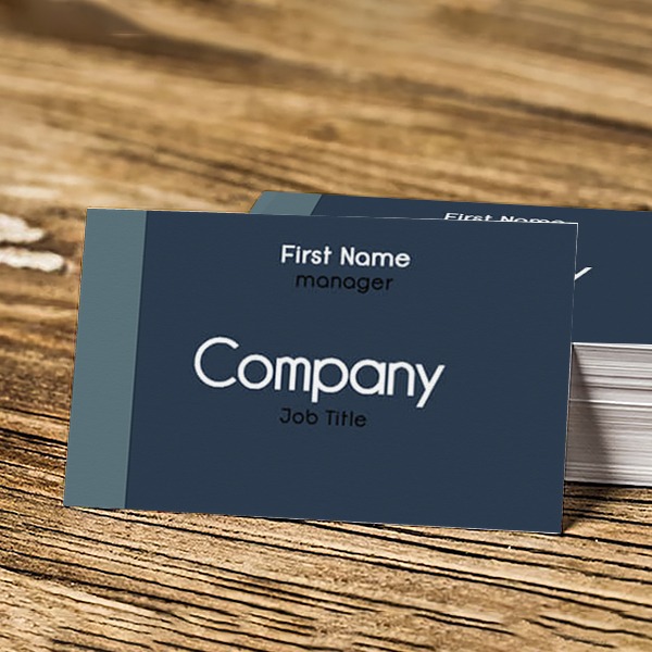Buy Dark Blue Customized Rectangle Visiting Card | yourPrint