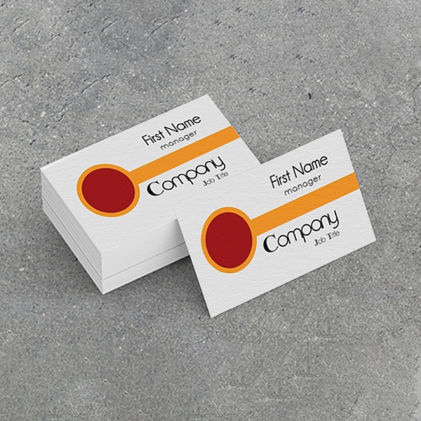 Buy Orange Circle Customized Rectangle Visiting Card | yourPrint