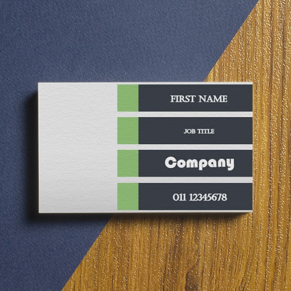 Buy Green & Grey Customized Rectangle Visiting Card | yourPrint